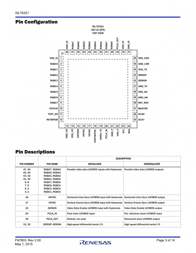 ISL76321ARZ datasheet page 3