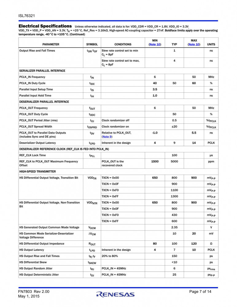 ISL76321ARZ datasheet page 7