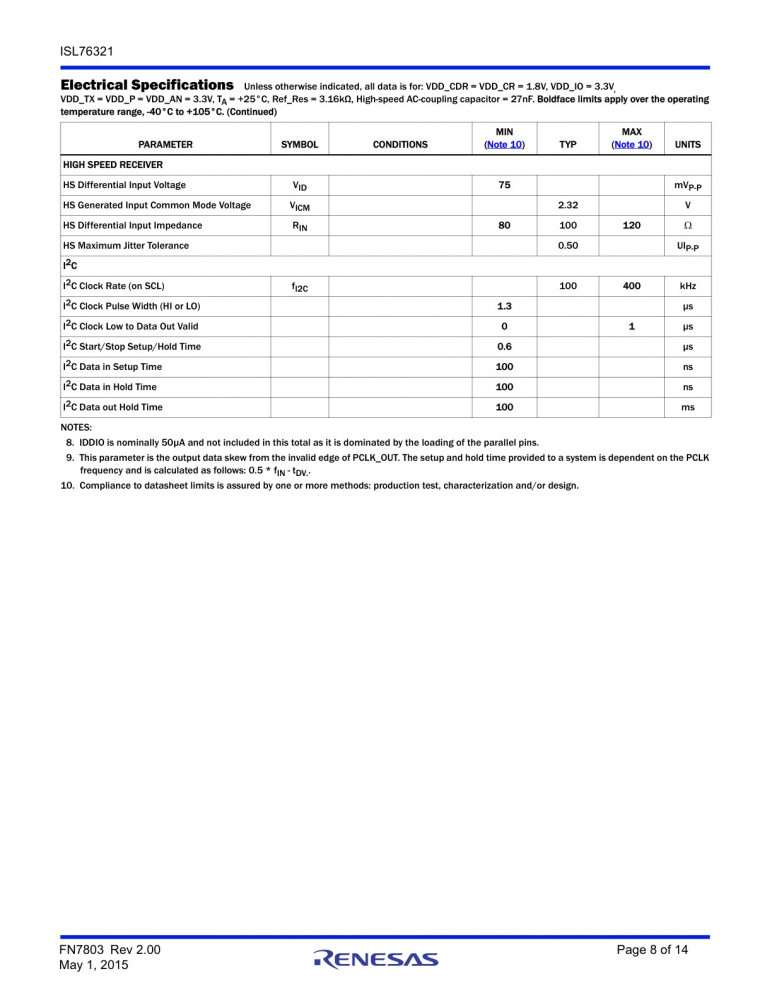 ISL76321ARZ datasheet page 8