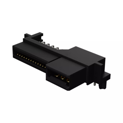 EXTreme LPHPower Receptacle Header, Right-Angle, 2 Power Contacts, 28 Signal Contacts, Select Gold (Au) Plating, for 1.57mm Thick PC Board, with Press-fit Plastic Pegs for sale