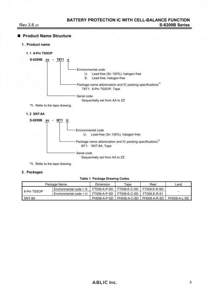 S-8209B datasheet page 3