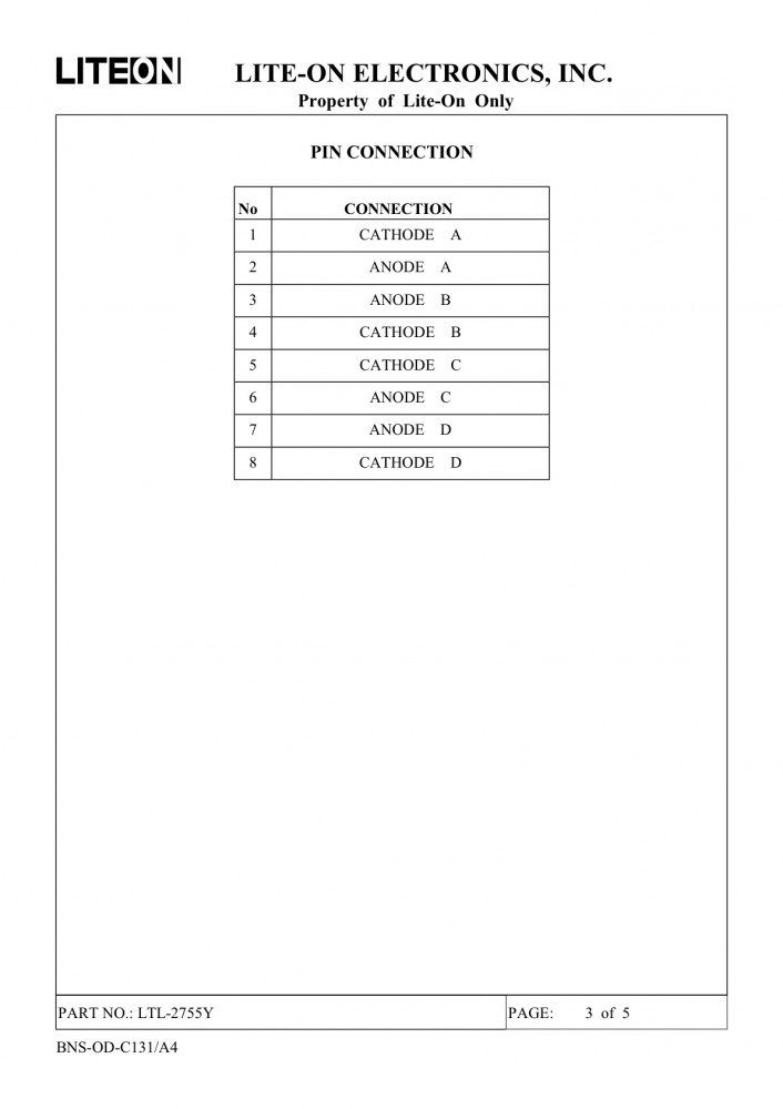 LTL-2755Y datasheet page 3