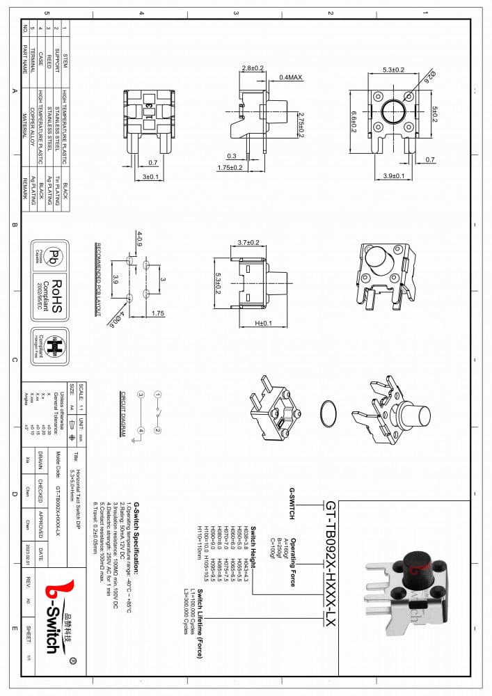 GT-TB092B-H038-L1 technical documentation