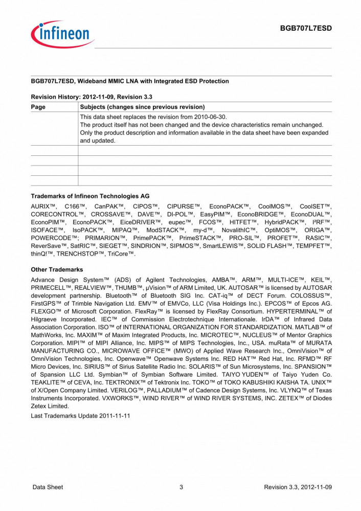 BGB707L7ESD datasheet page 3