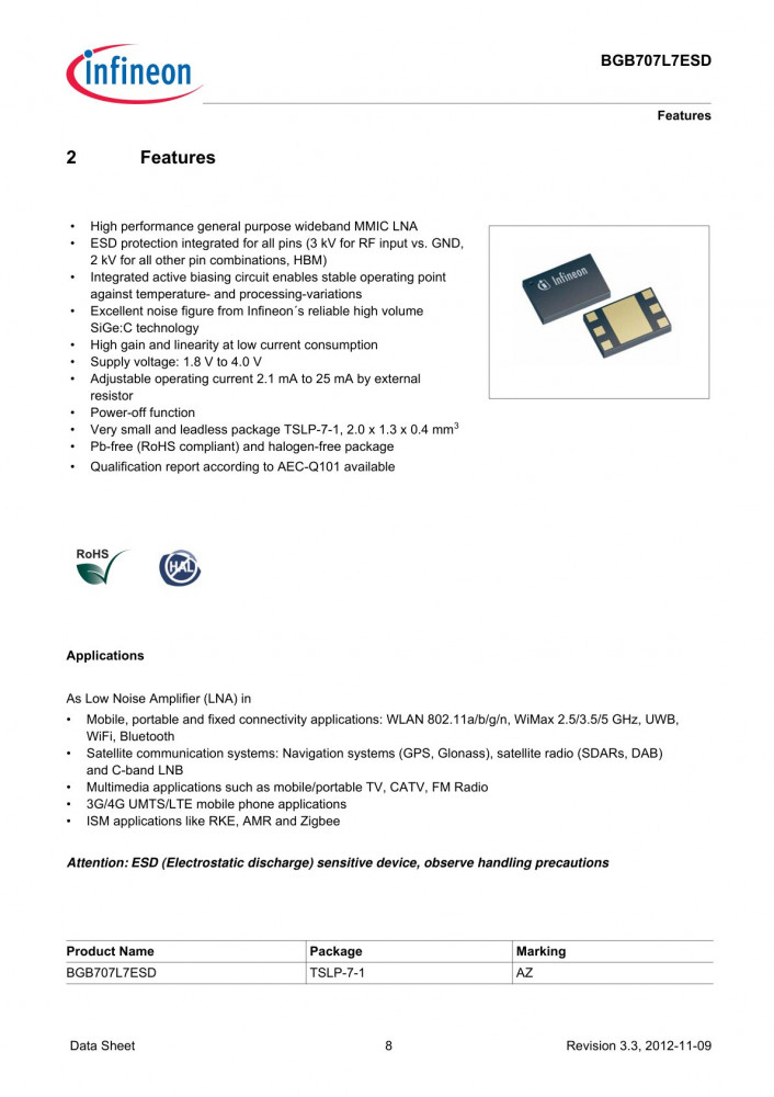 BGB707L7ESD datasheet page 8