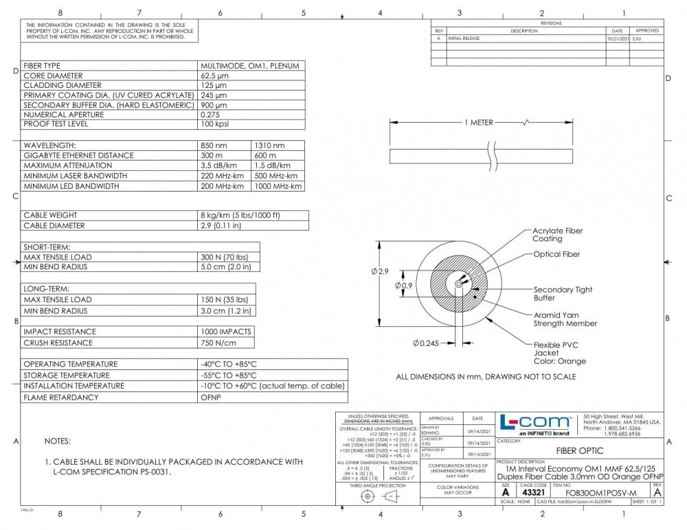 FOB30OM1POSV-M technical drawing
