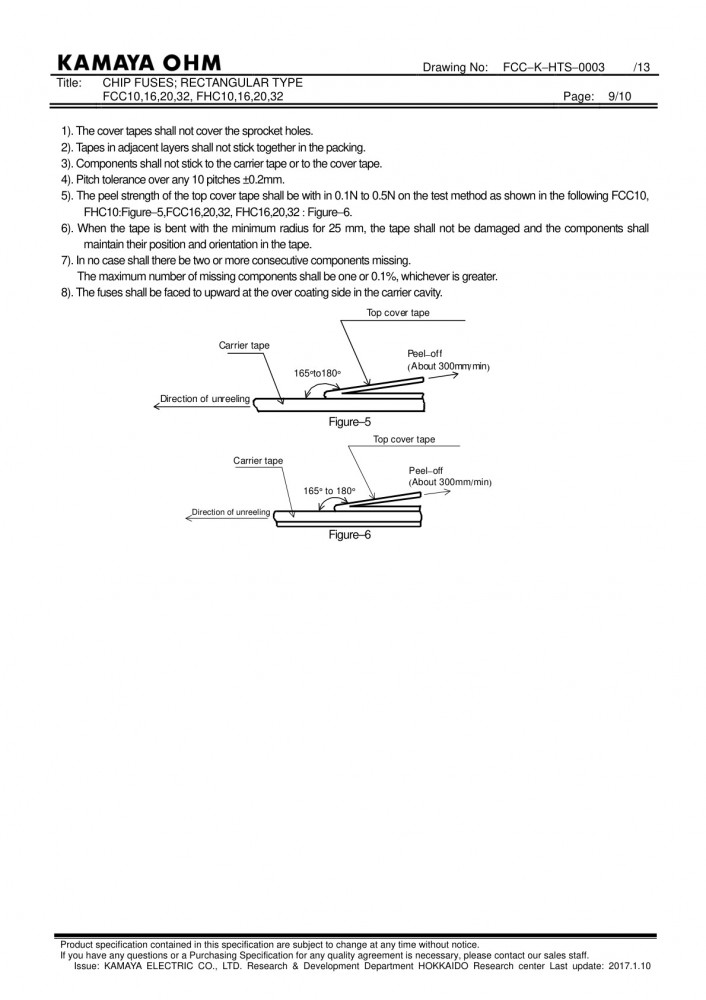 KAMAYA FCC fuse specification page 10