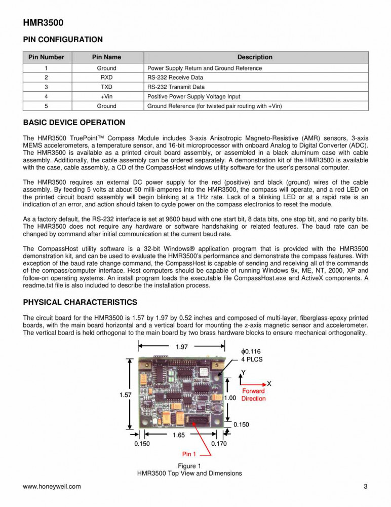 HMR3500 document page 3