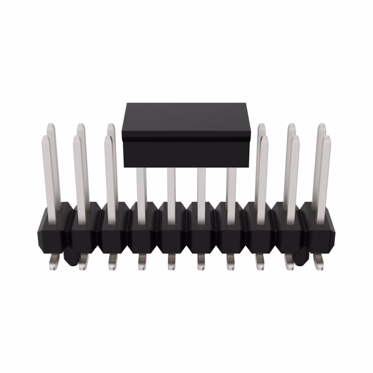 C-Grid Breakaway PCB Header, 2.54mm Pitch, Surface Mount, Dual Row, Vertical, 20 Circuits, Tin (Sn) Plating, 1.40mm Locator Pegs, 8.13mm Mating Pin Length, Tube, with Cap for sale