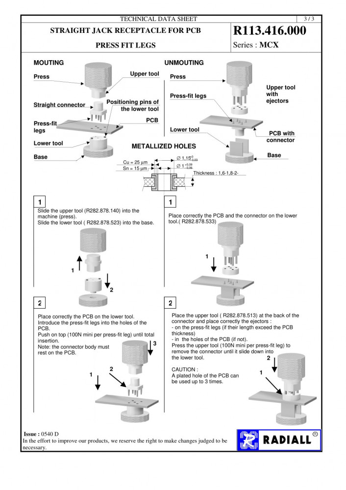 Radiall R113416000 datasheet page 3