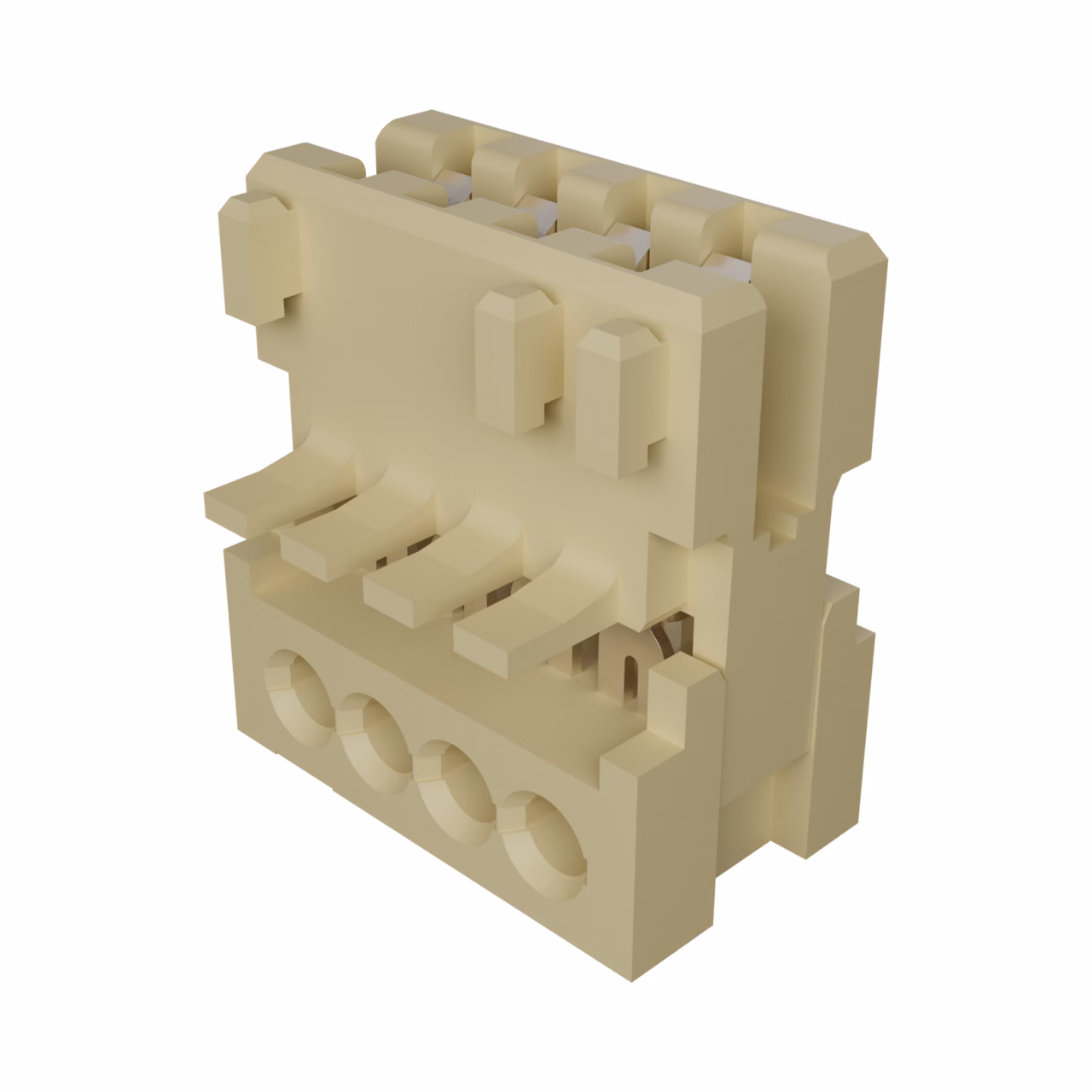 Appli-Mate RAST 2.5 Connector, 2.50mm Pitch, Female, 4 Circuits, Position Keys B and C Removed, Open Endwalls for sale