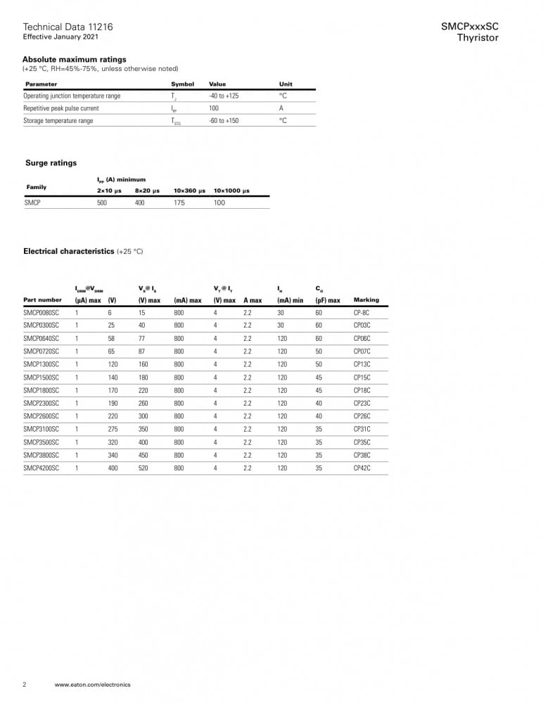 SMCP1300SC datasheet page 2