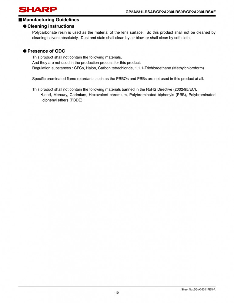 GP2A230LRS0F document page 10