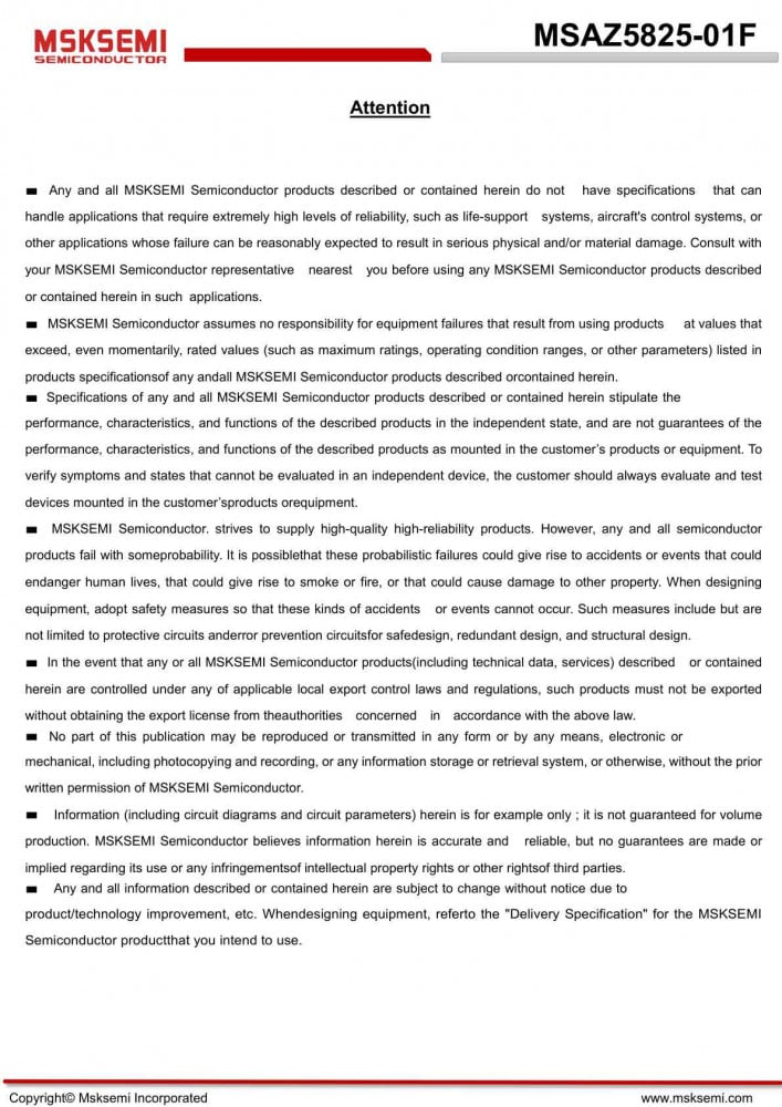 MSAZ5825-01F datasheet page 7
