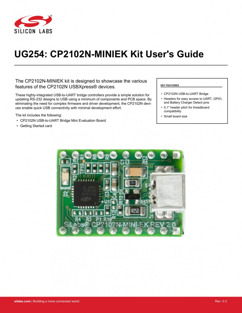 CP2102N-MINIEK documentation page 1