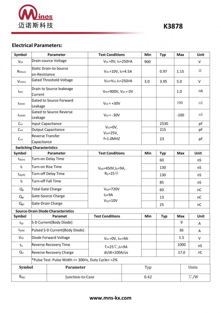 K3878 datasheet page 2