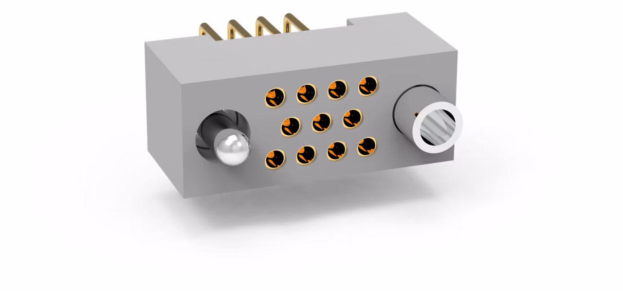 AirBorn R Series, Rectangular Board Mount Receptacle, Right-Angle, Plastic Body, 3 Rows, 0.075