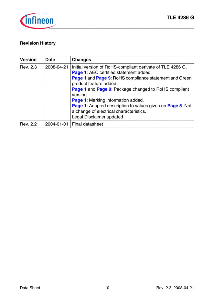 TLE4286G datasheet page 10