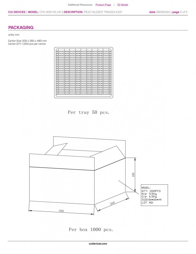 CPS-3016-110L100 datasheet page 4