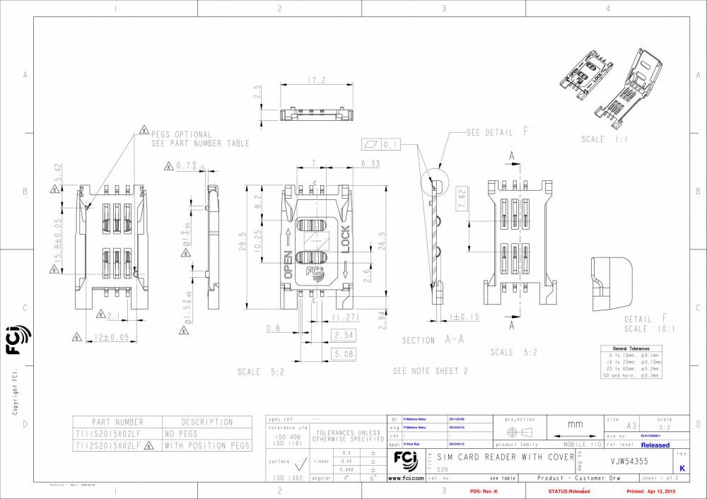 7112S2015X02LF technical drawing sheet 1