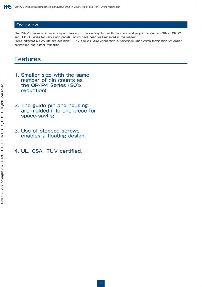 HRS QR/P8 document page 2