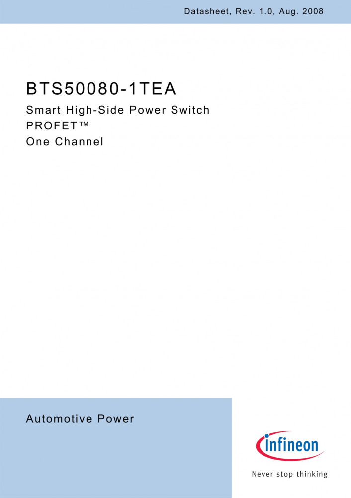 BTS50080-1TEA datasheet page 1