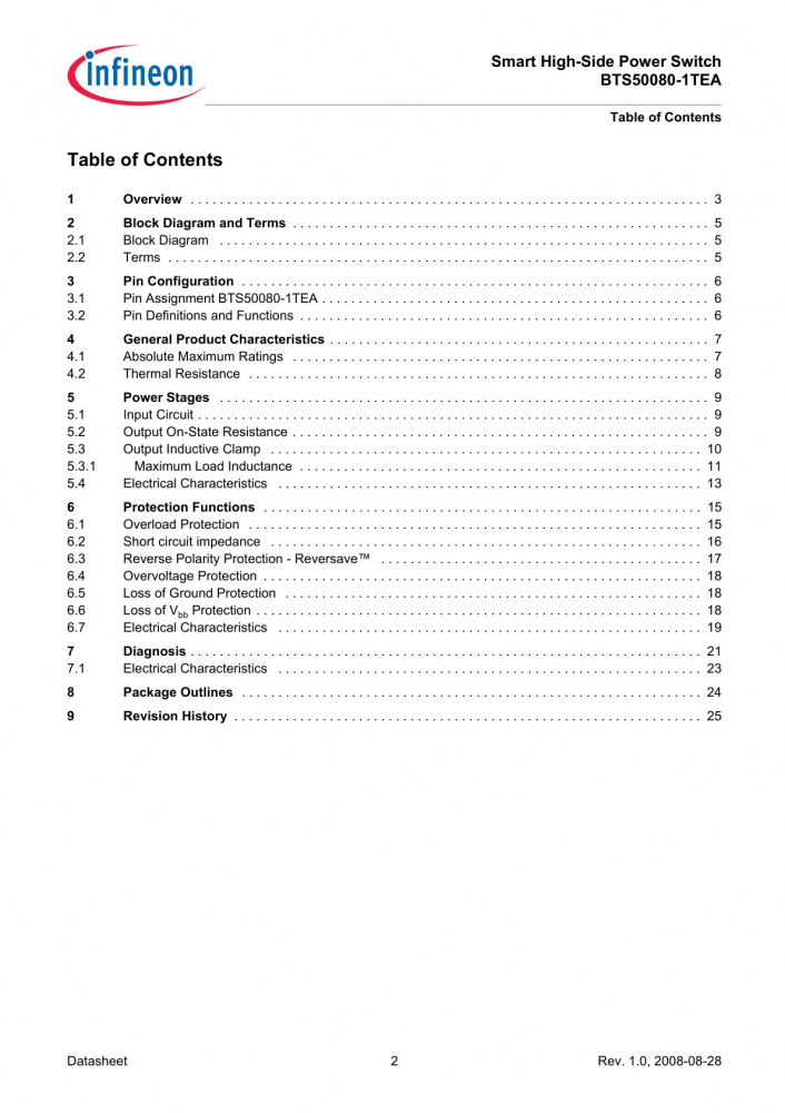 BTS50080-1TEA datasheet page 2
