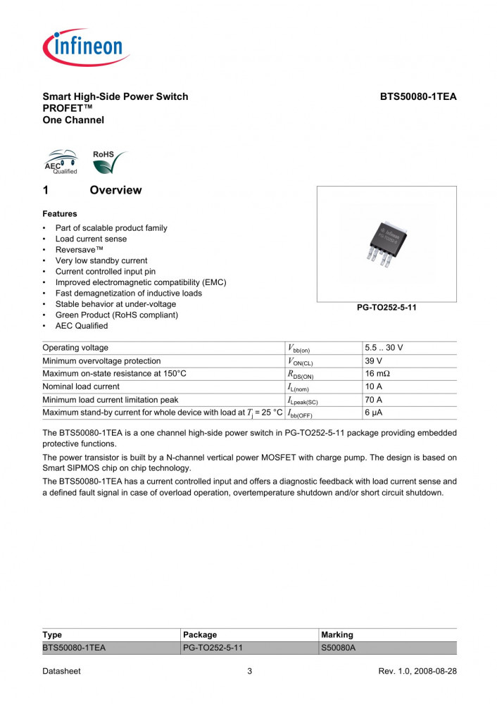 BTS50080-1TEA datasheet page 3