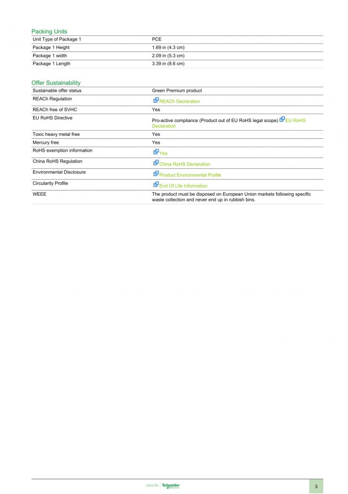XB5FL42 technical document page 3