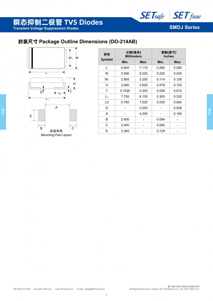 SMDJ series datasheet page 2