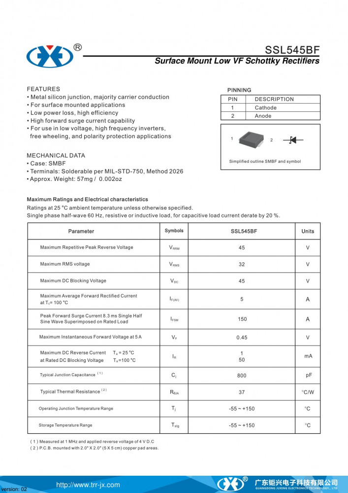 SSL545BF datasheet page 1
