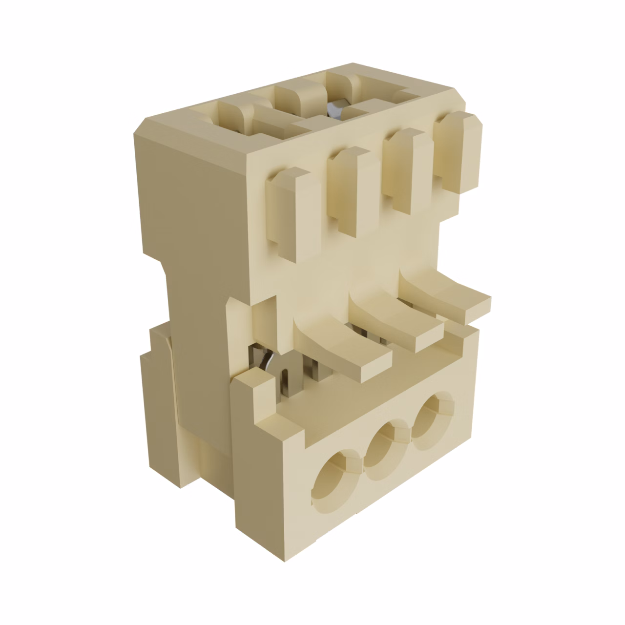 Appli-Mate RAST 2.5 IDT Connector, 2.50mm Pitch, Direct/Indirect, Female, Beaded Terminal, 3 Circuits, All Position Keys, Closed Endwalls, Polarizing Rib Between 1/2 for sale