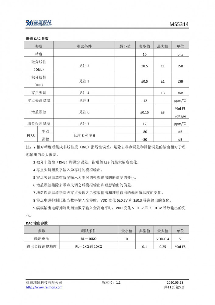 MS5314 datasheet page 5