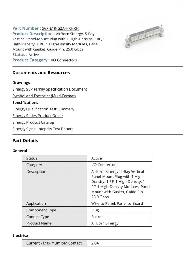 SVP-E1R-G2A-HRHRH technical document page 1