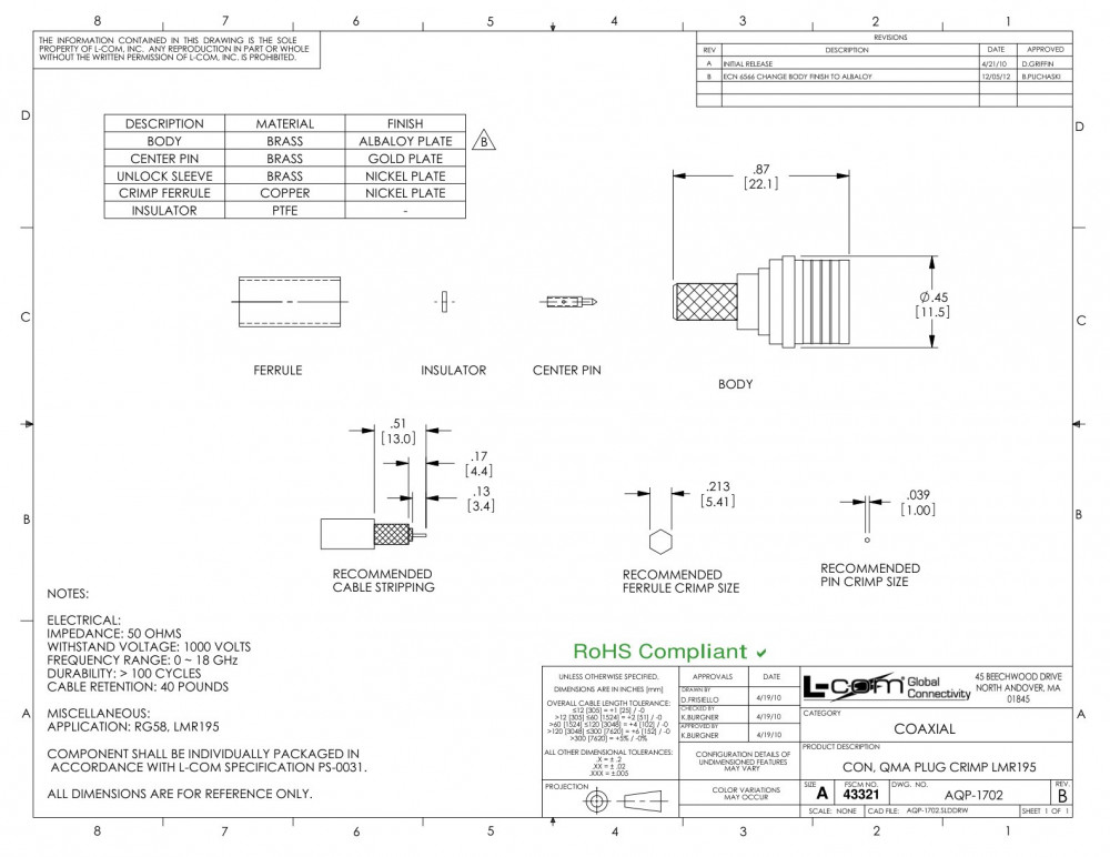 L-com AQP-1702 technical document preview