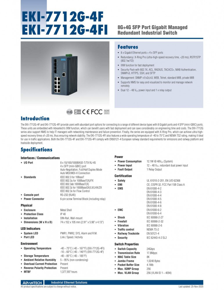 EKI-7712G-4FI technical document page 1