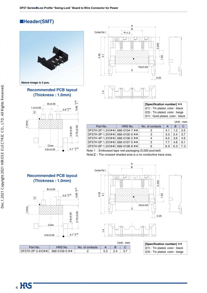 HRS DF57 series datasheet page 4