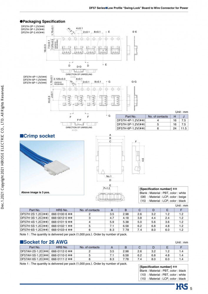 HRS DF57 series datasheet page 5