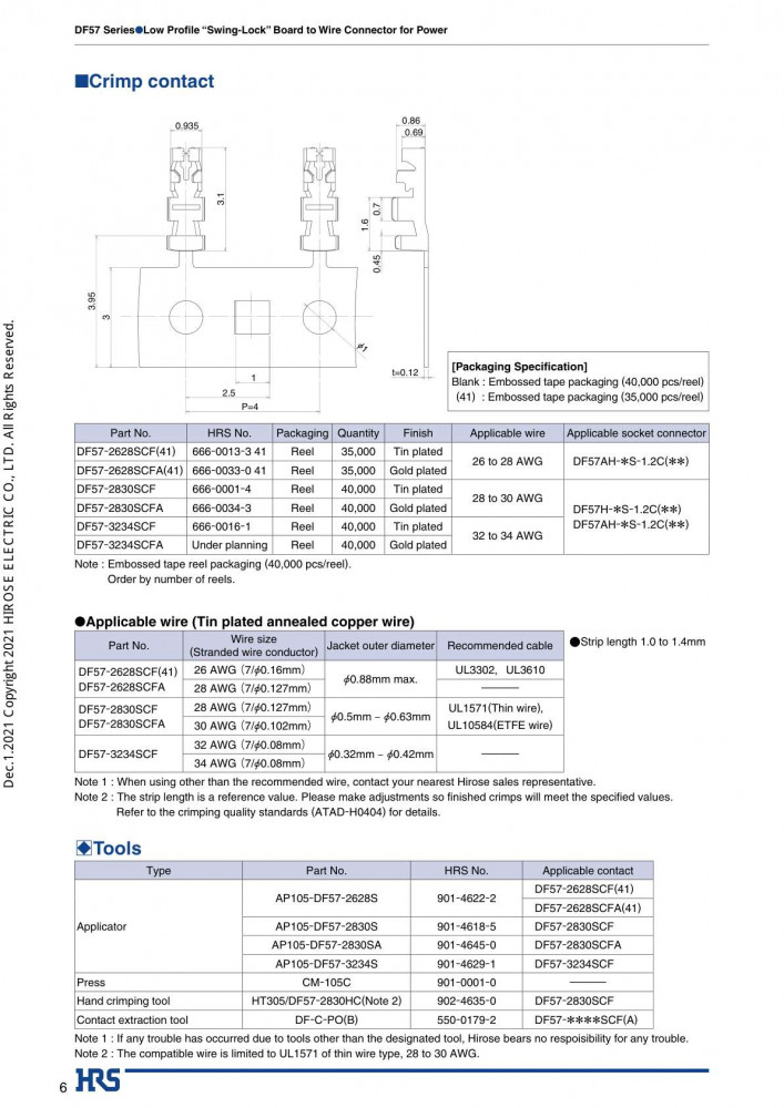 HRS DF57 series datasheet page 6