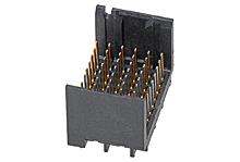 Impact 100 Ohm 3 Pair Vertical Backplane Header, Unguided, Open Endwall,  6 Columns, 54 Circuits, Pin Length 5.50mm, Plated Through Hole Dimension 0.39mm, Lead-Free