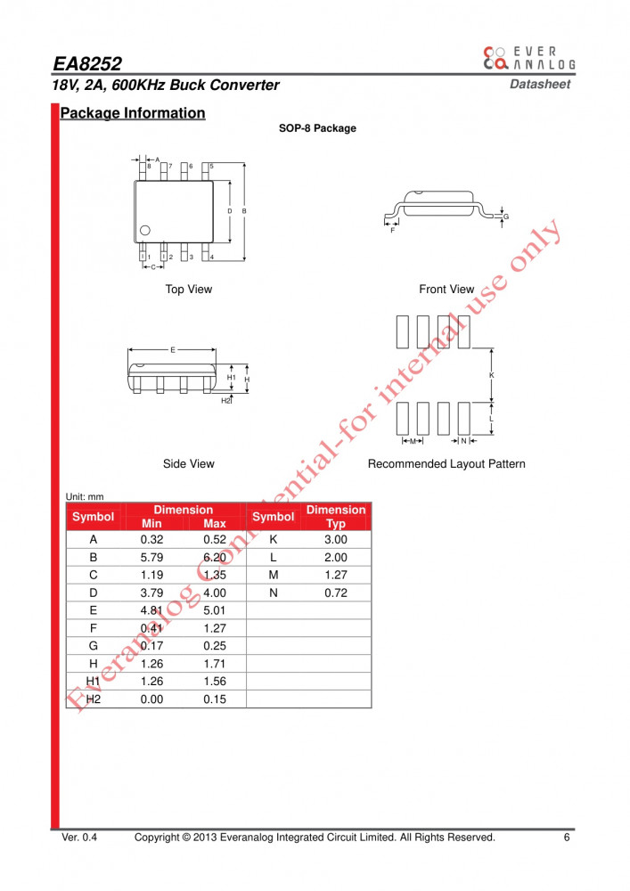 EA8252O8R datasheet page 6