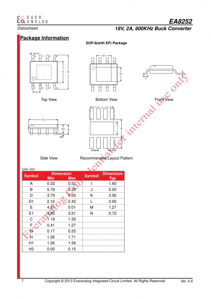 EA8252O8R datasheet page 7