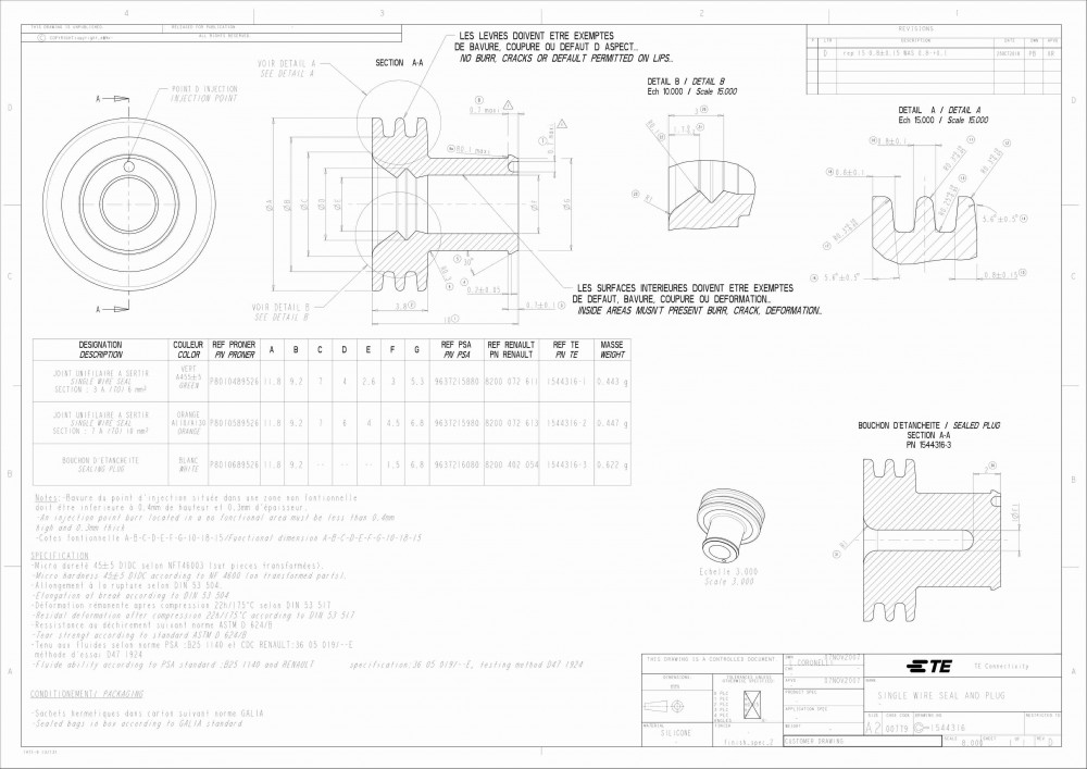 TE Connectivity 1544316-1 controlled drawing preview