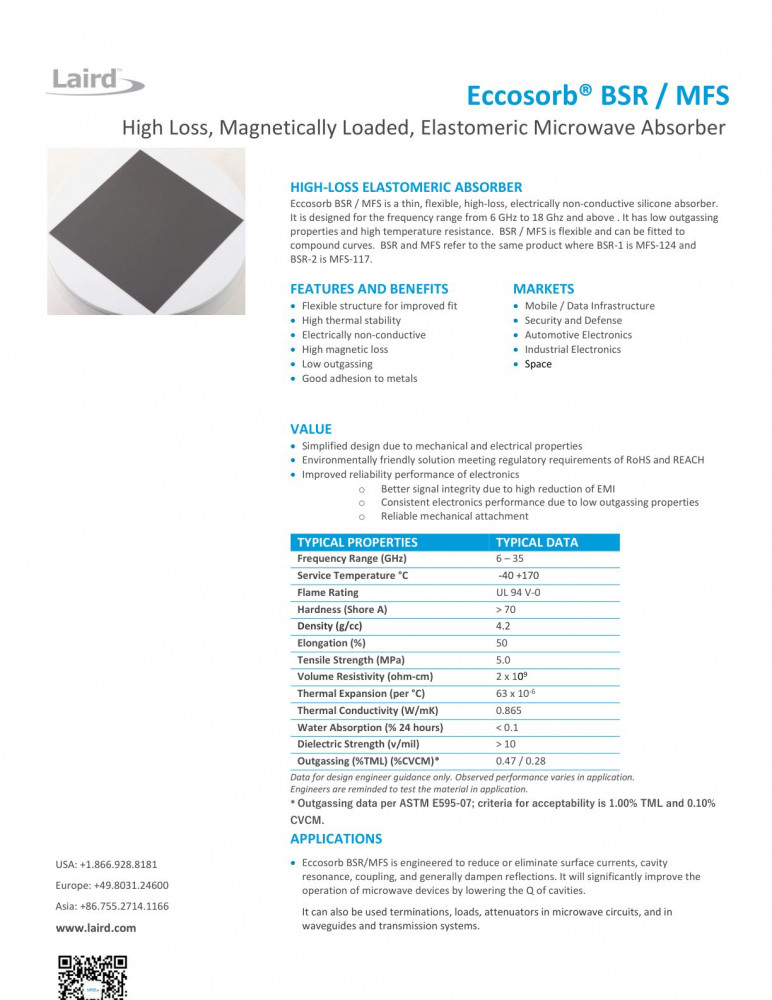 A18376-14 Eccosorb BSR MFS technical document page 1