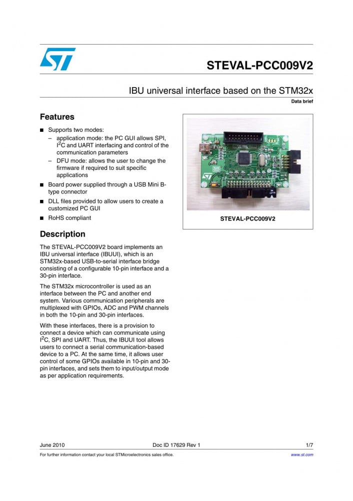 STEVAL-PCC009V2 document page 1