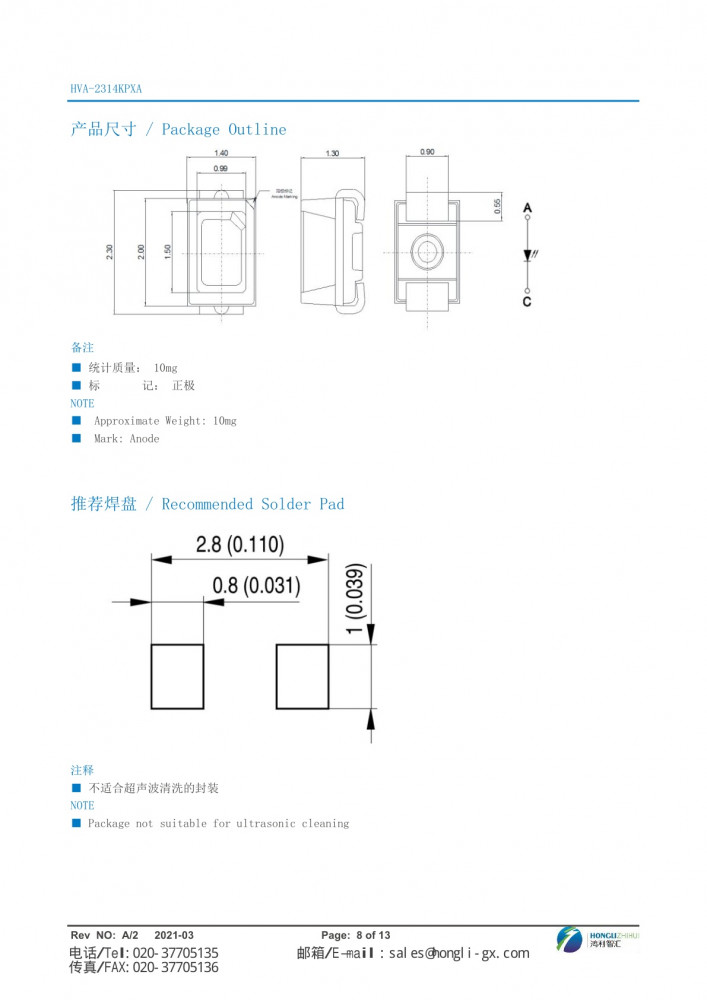 HVA-2314KPXA datasheet page 8