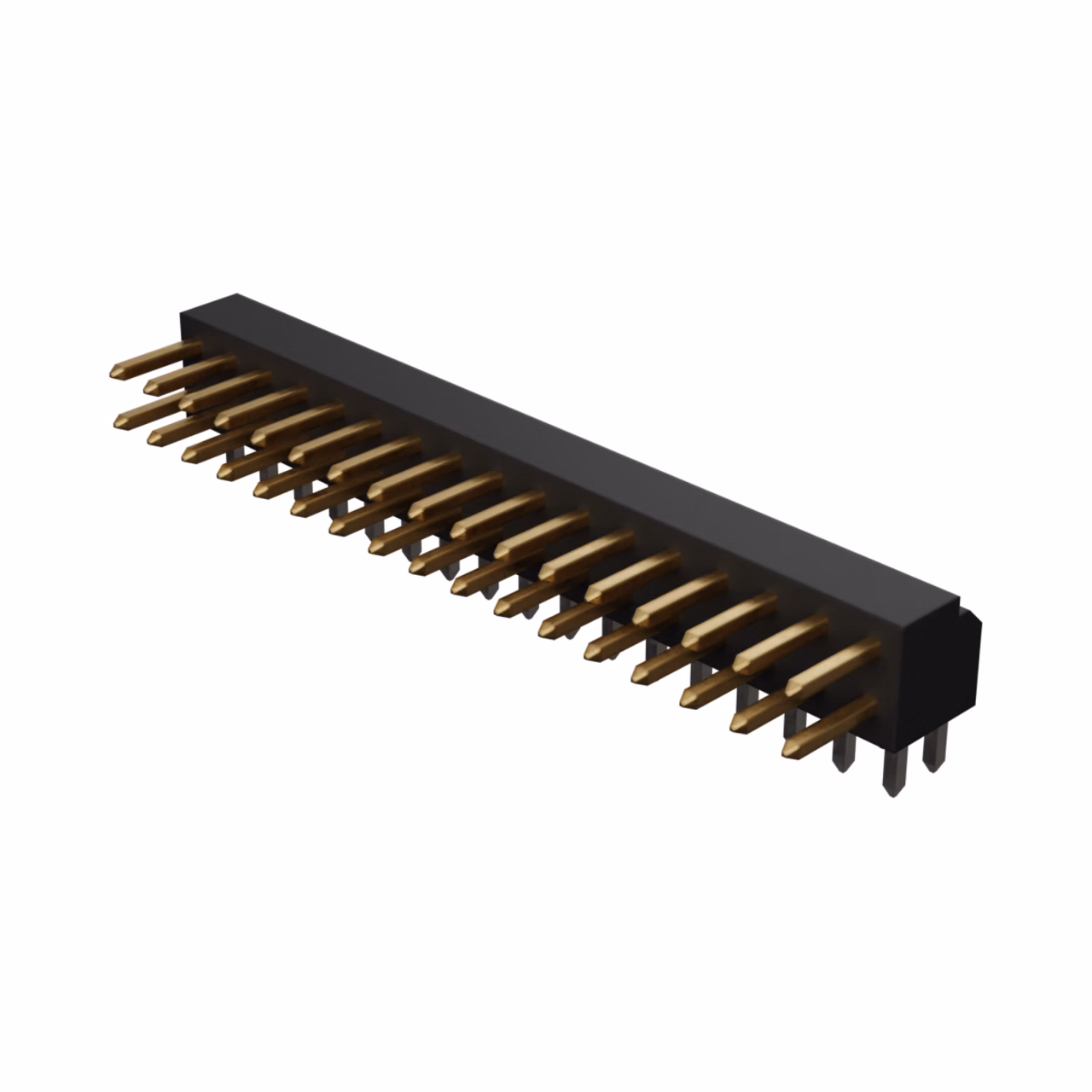 2.00mm Pitch Milli-Grid Header, Right-Angle, Through Hole, 34 Circuits, 0.76µm Gold (Au) Plating, Mating Pin Length 4.00mm, Tail Length 2.60mm, Tray, Lead-Free for sale
