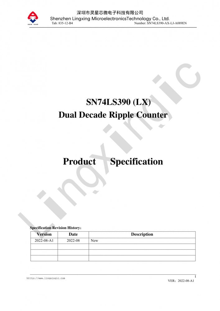 SN74LS390N(LX) datasheet page 1
