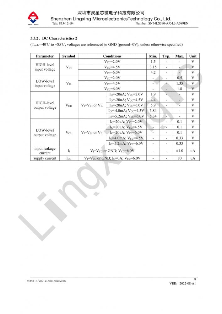 SN74LS390N(LX) datasheet page 10