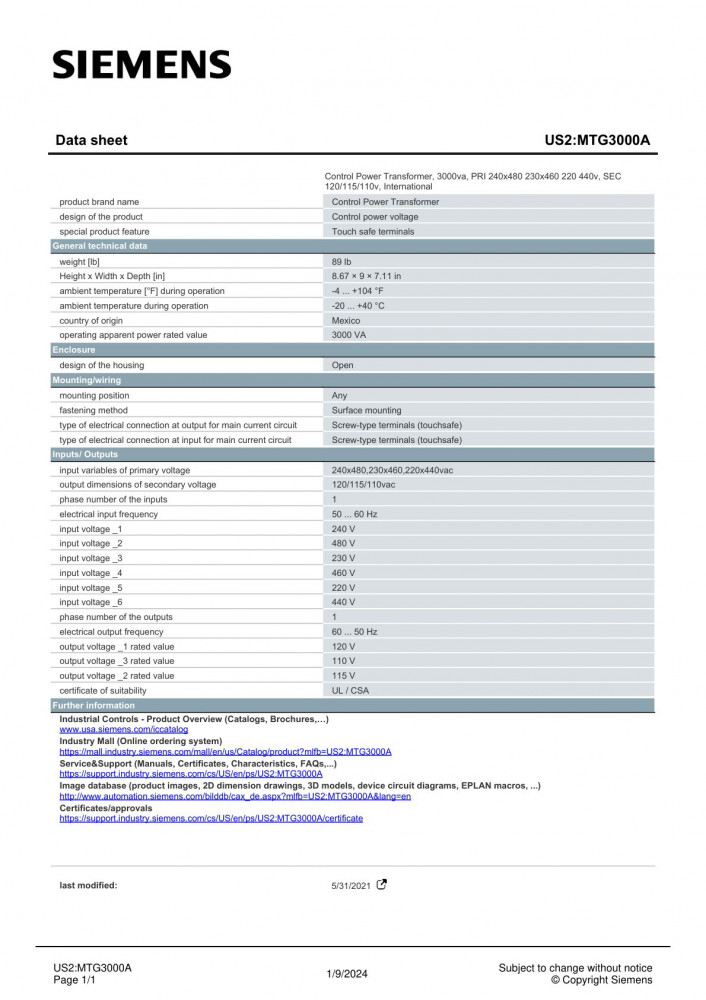 MTG3000A technical document preview